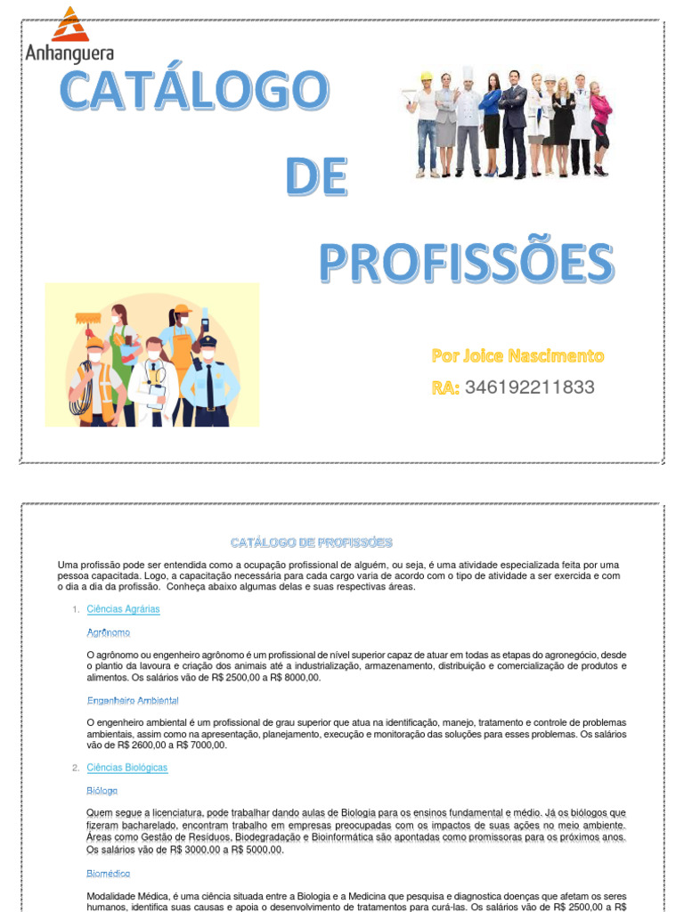 Catálogo Profissões Pdf Engenharia Diploma De Bacharel
