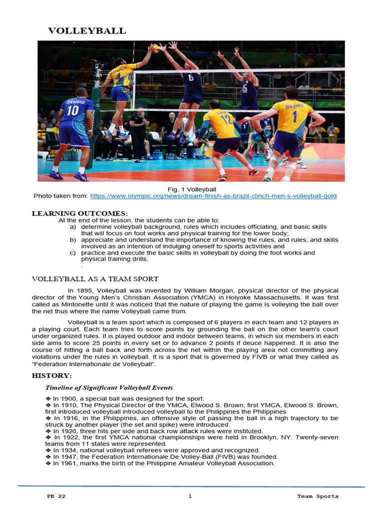 Volleyball | PDF | Volleyball | Sports Rules And Regulations