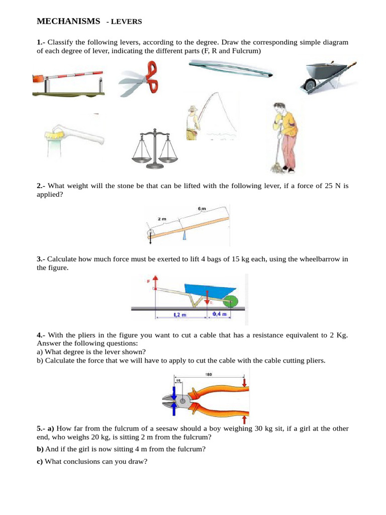 1 Mechanisms Levers en Review | PDF | Science & Mathematics
