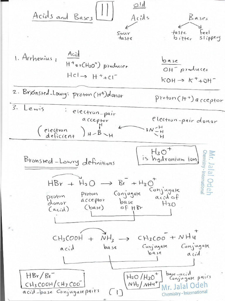 Acids and Bases ACT | PDF