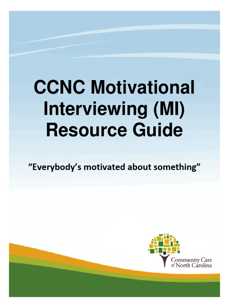 Motivational Interviewing Resource Guide | PDF | Psychological Concepts ...