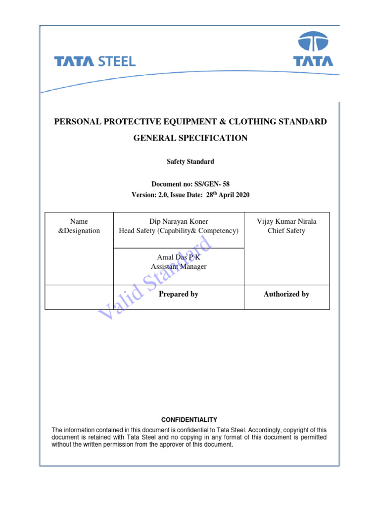 Ppe Standard R2 | PDF | Personal Protective Equipment | Fibre ...