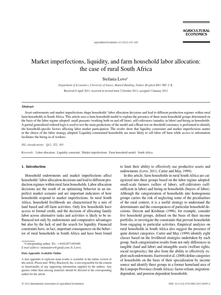 Market Imperfections Liquidity | PDF | Labour Economics | Market ...