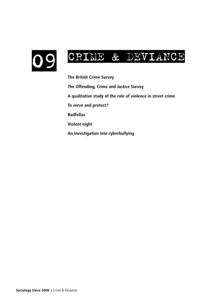Crime and Deviance | PDF | Crime & Violence | Crimes