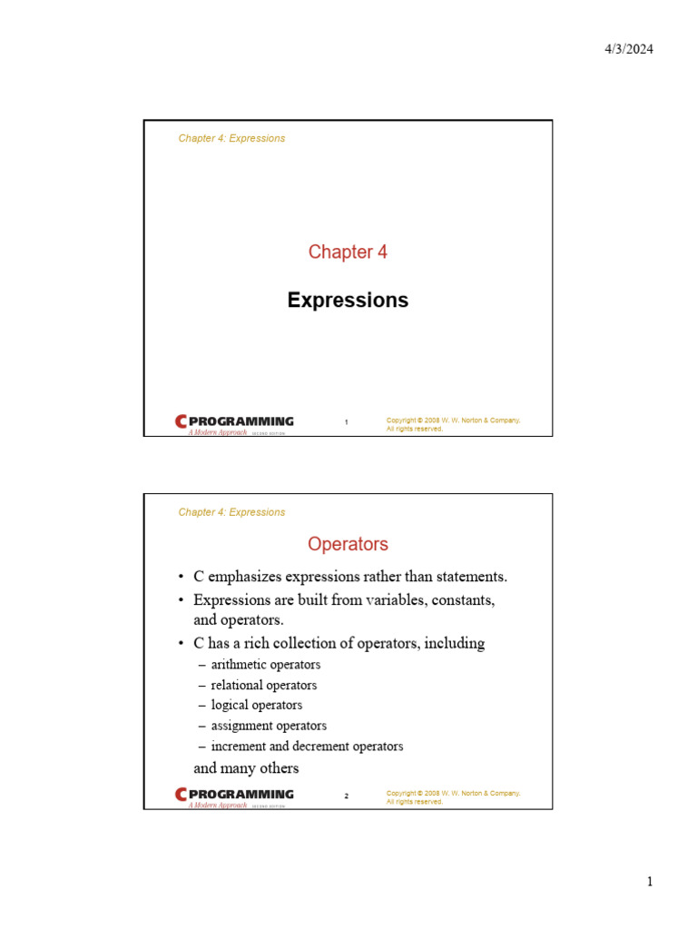 Expressions | PDF | Computer Programming | Software Engineering