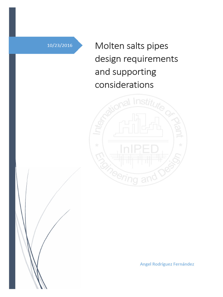 Molten Salt Pipe Design Requirements | PDF | Pipe (Fluid Conveyance ...