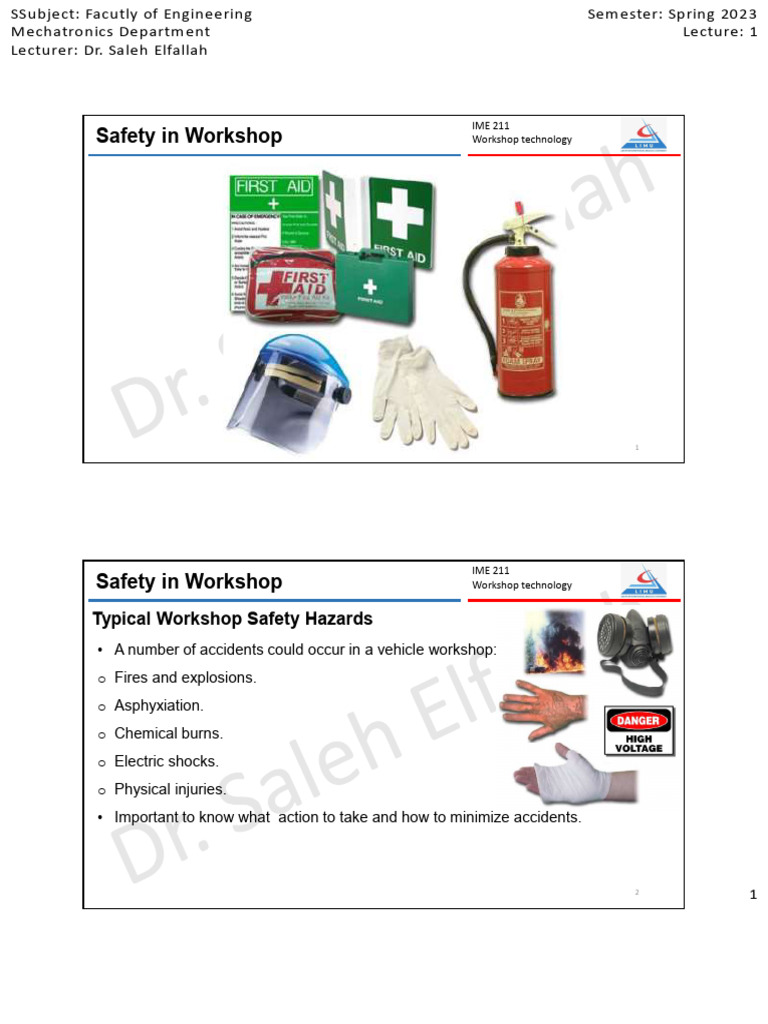 Workshop technology | PDF | Personal Protective Equipment | Safety
