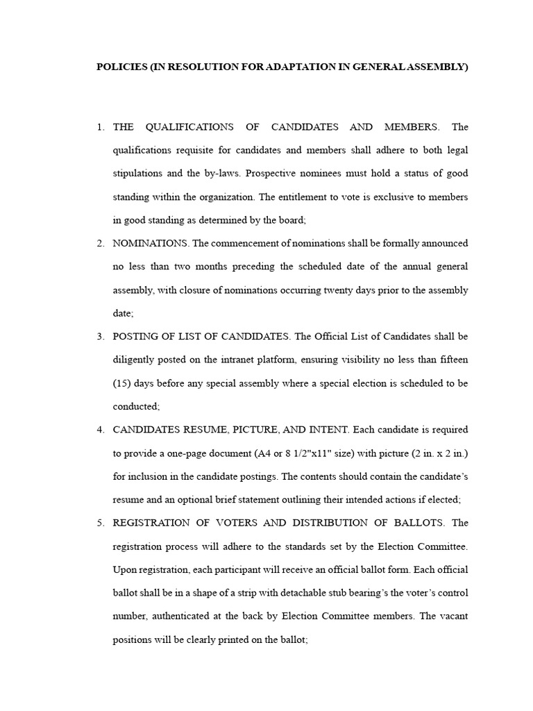 4.2 Policies in Resolution For Adaptation in The General Assembly | PDF ...