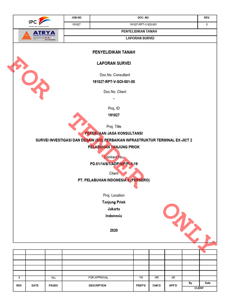 2020 Laporan Penyelidikan Tanah | PDF