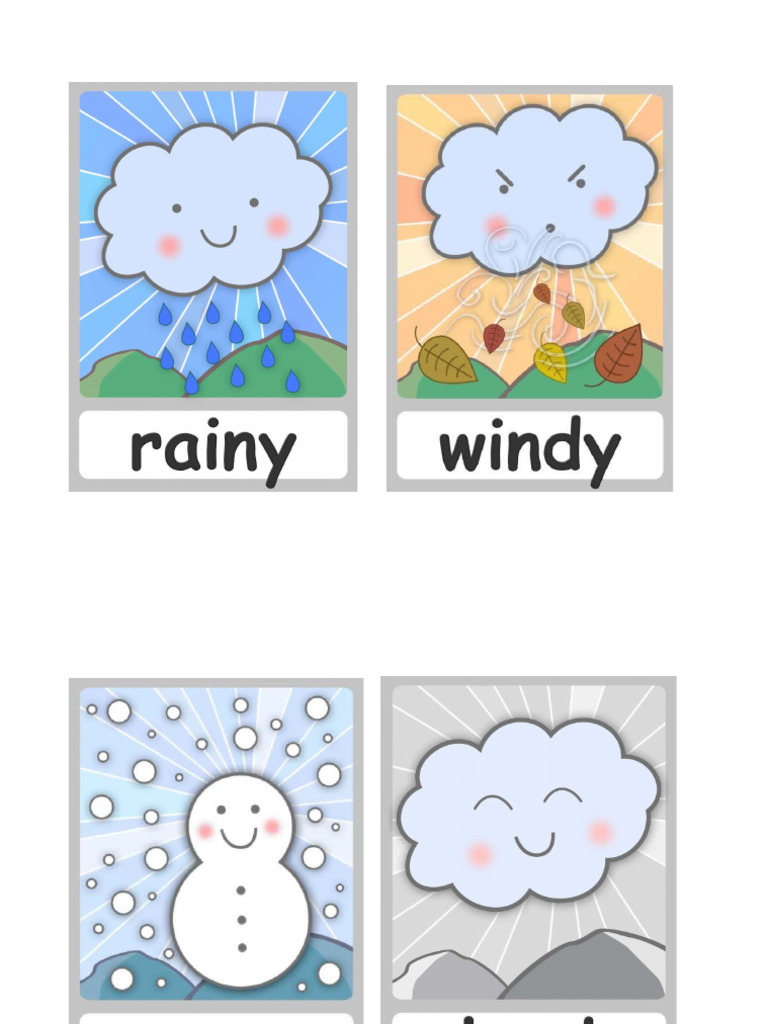 The Weather Flashcards | PDF
