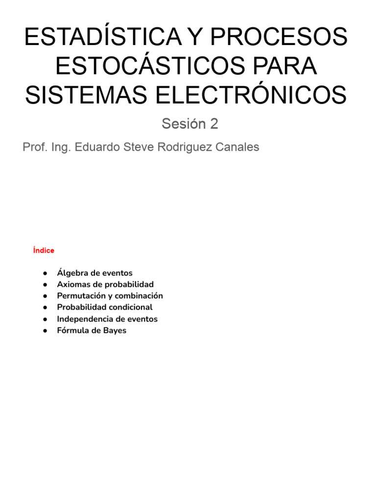 s5 Procesos Estocásticos | PDF | Teoría de probabilidad | Jugando a las ...