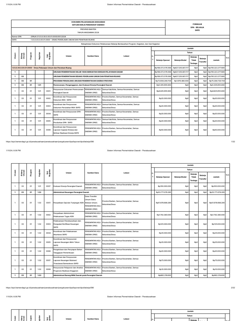 DPA Rekap Belanja 2024 | PDF