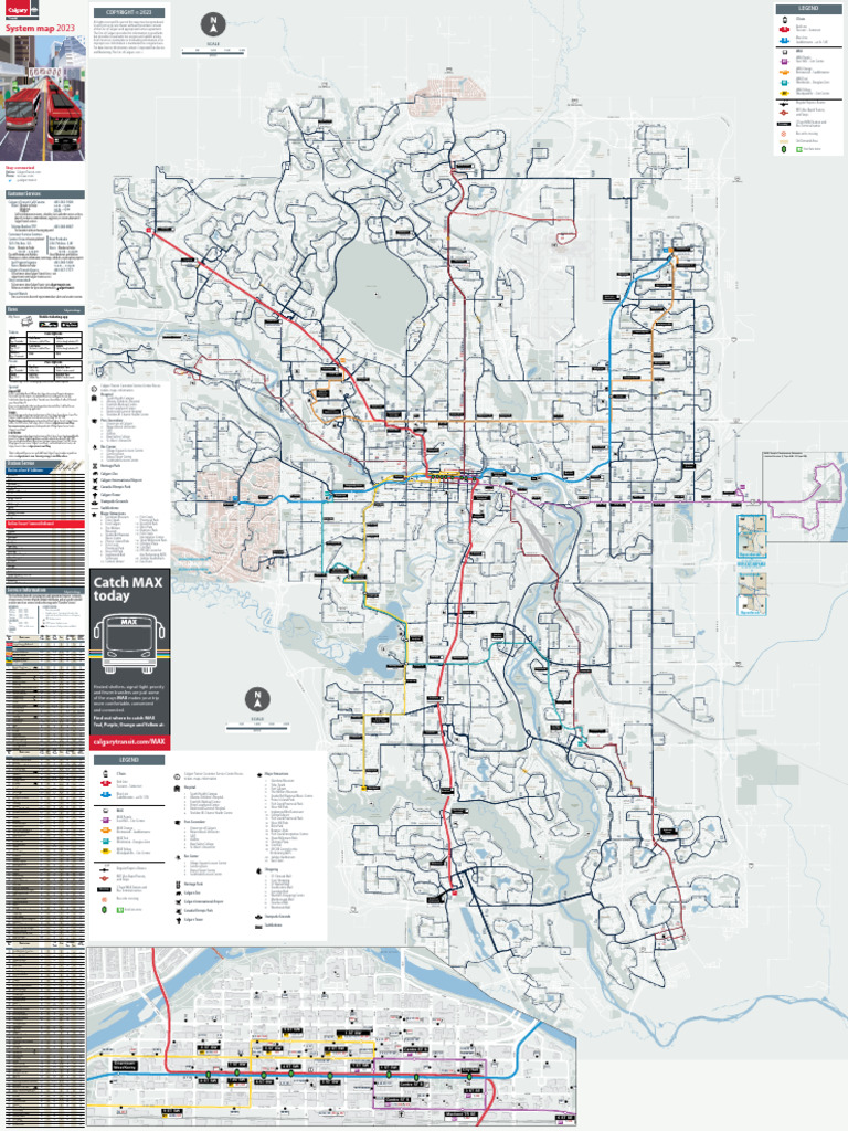 23-0027357 Calgary Transit 2023 System Map | PDF | Monopoly (Economics ...