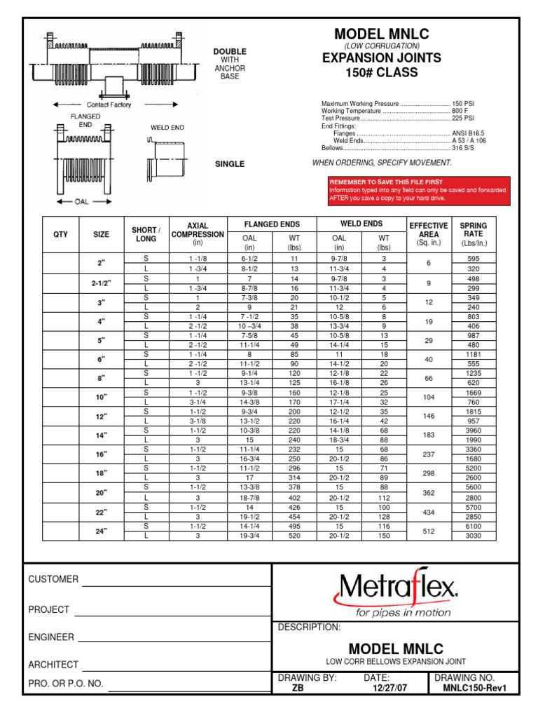 EXPANSION JOINT INFO | PDF | Mechanical Engineering | Plumbing