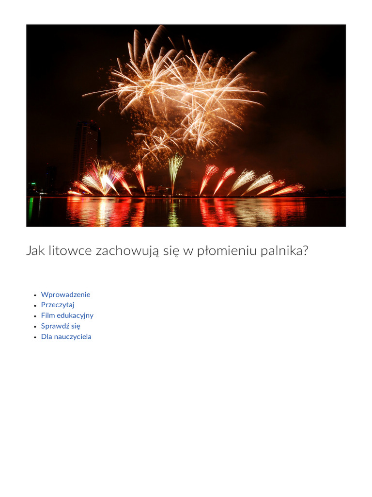 Jak Litowce Zachowuja Sie W Plomieniu Palnika | PDF