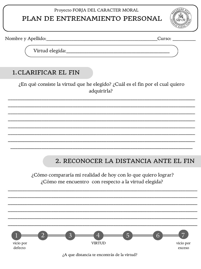Proyecto Forja Del Caracter Moral | PDF | Virtud