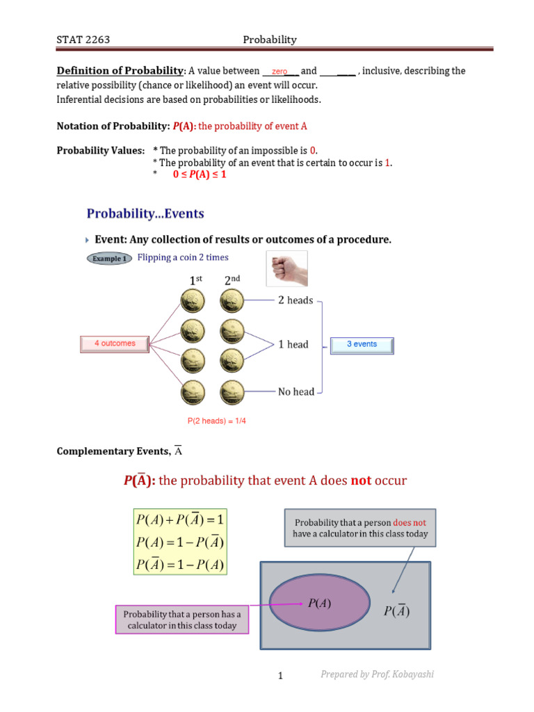 STAT2263 Probability Week 4 | PDF | Sensitivity And Specificity | Probability