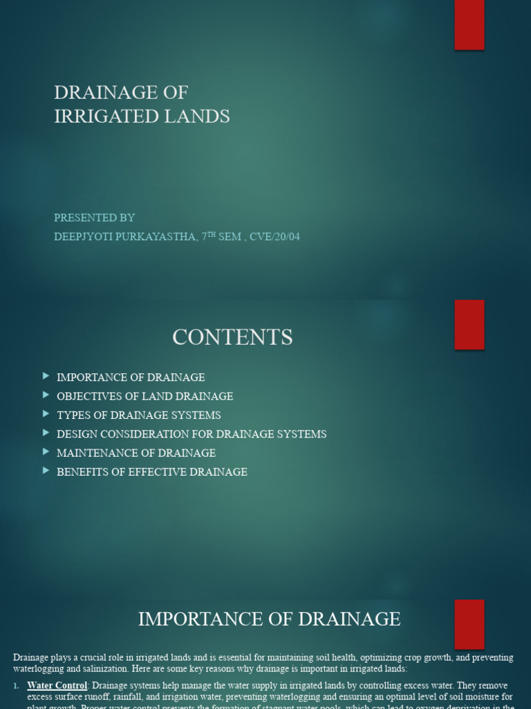 Drainage of Irrigated Lands | PDF | Drainage | Soil
