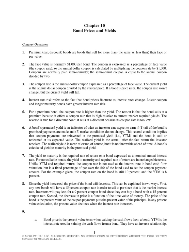 Solution Jordan10e - Chapter10 - SM - A11y | PDF | Bonds (Finance) | Yield (Finance)