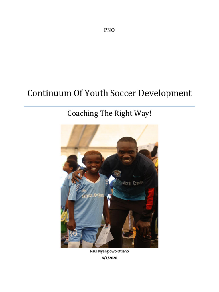 Continuum Of Youth Soccer Development Co Pdf Dieting Nutrients