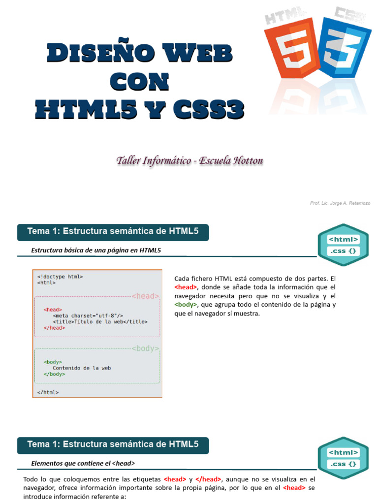 Html5 y Css3 - Parte 1 | PDF | HTML | Informática