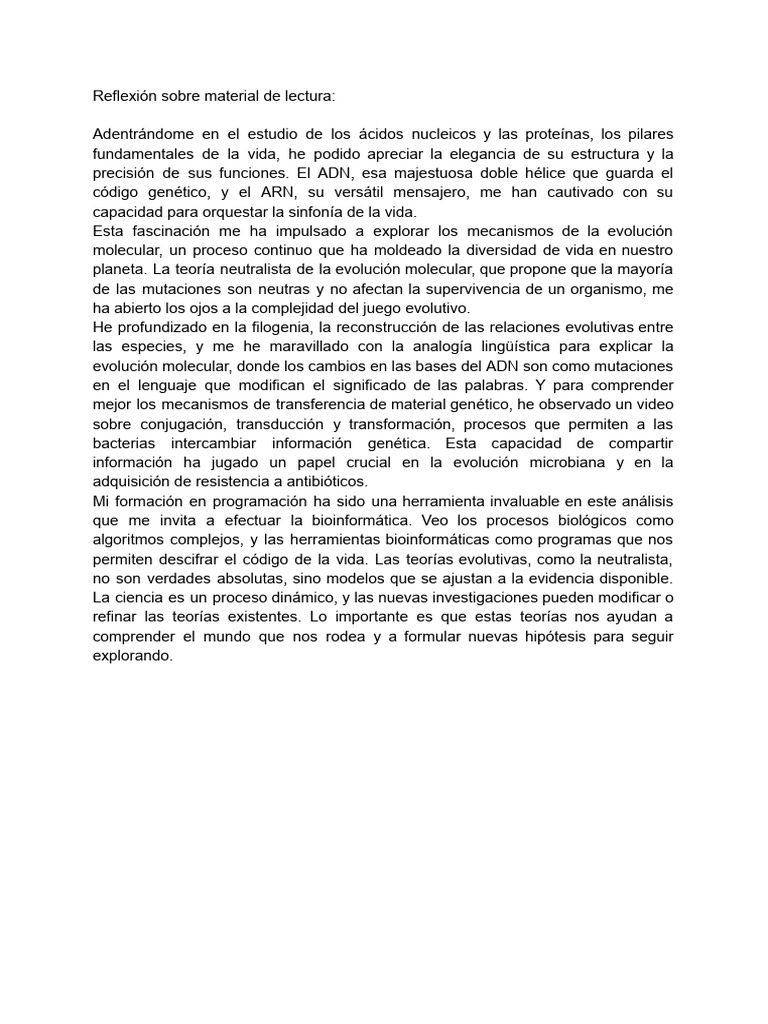 Evolución Molecular y Bioinformática | PDF | Ciencias sociales | Salud ...