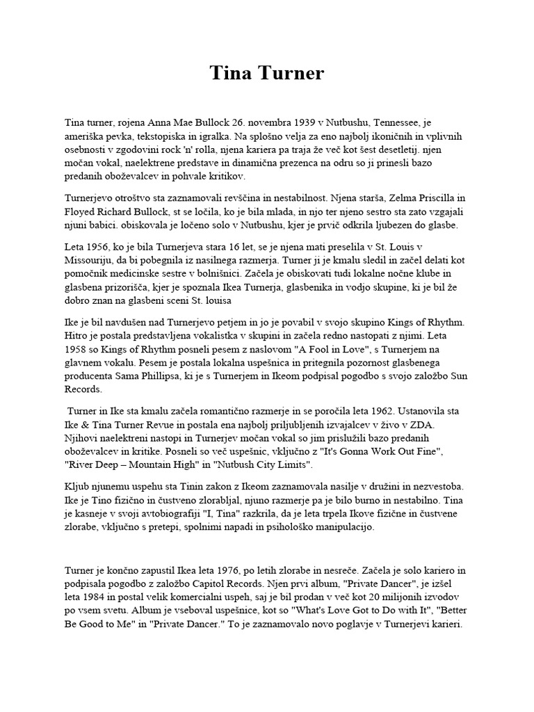 Tina Turner | PDF