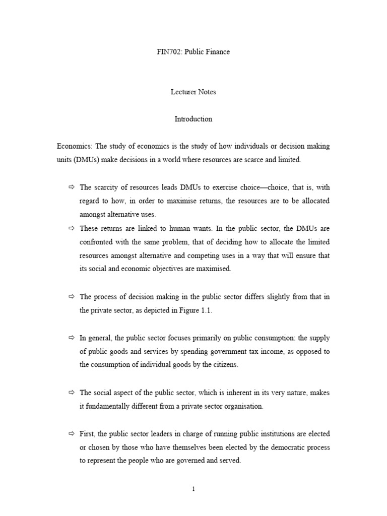 Understanding Public Finance Principles | PDF | Fiscal Policy ...