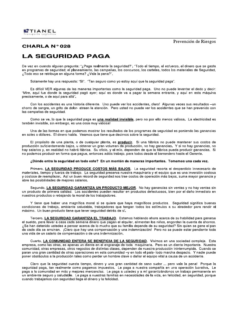 la seguridad paga | PDF