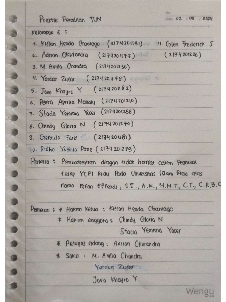 Tugas Kelompok Praktik Peradilan TUN | PDF