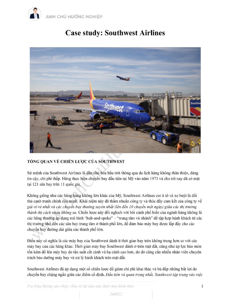 Case Study - Southwest Airlines - VN - FINAL - 260922 | PDF