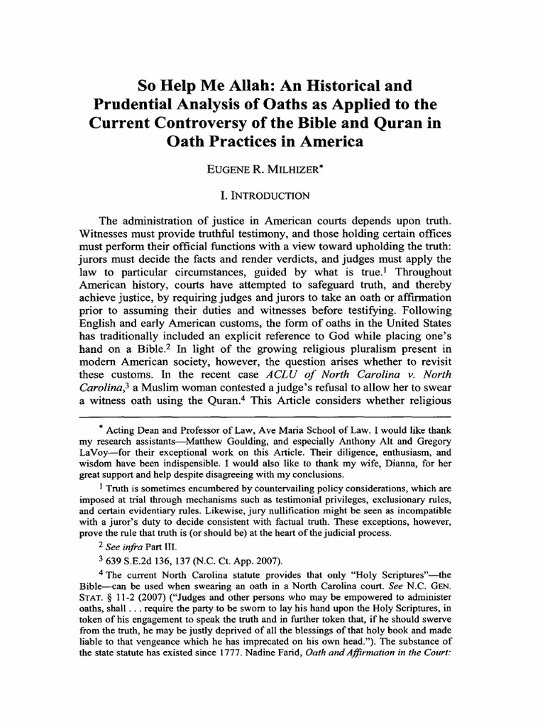 Oath | PDF | Oath | Truth
