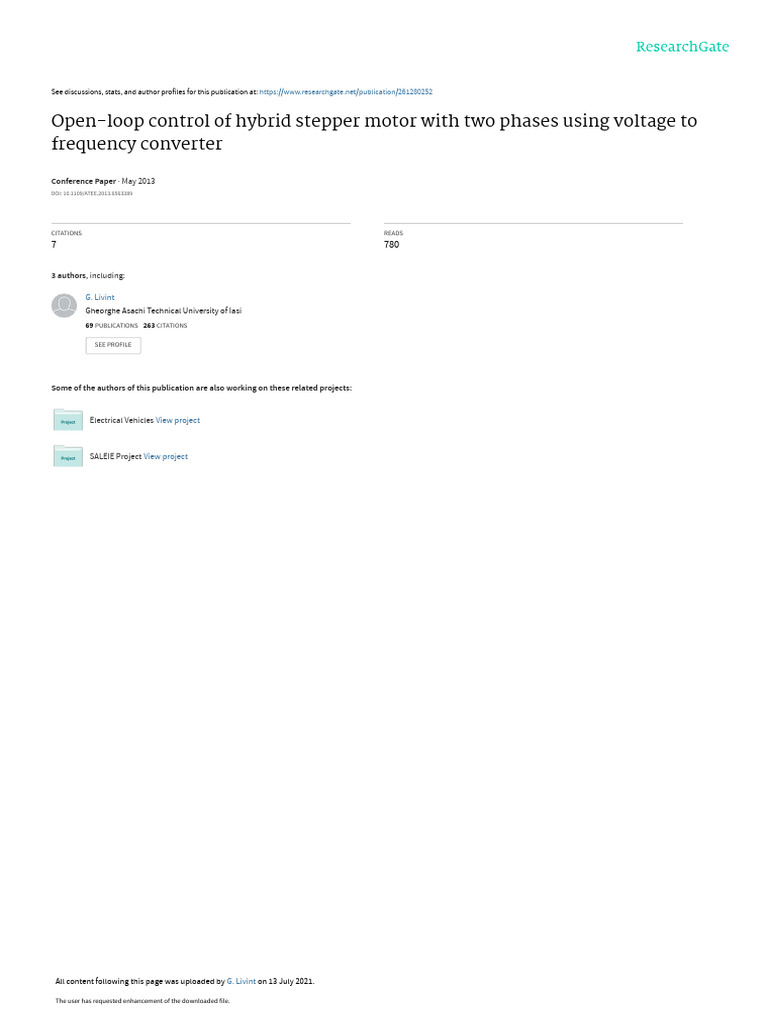 Mihalache Openloop ATEE 2013 06563389 | PDF | Electric Motor | Power Inverter