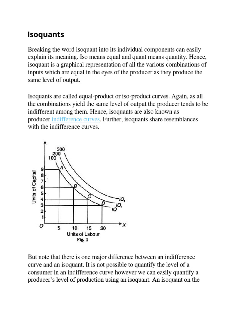Isoquants Iso Cost Economics | PDF | Economies | Production And Manufacturing