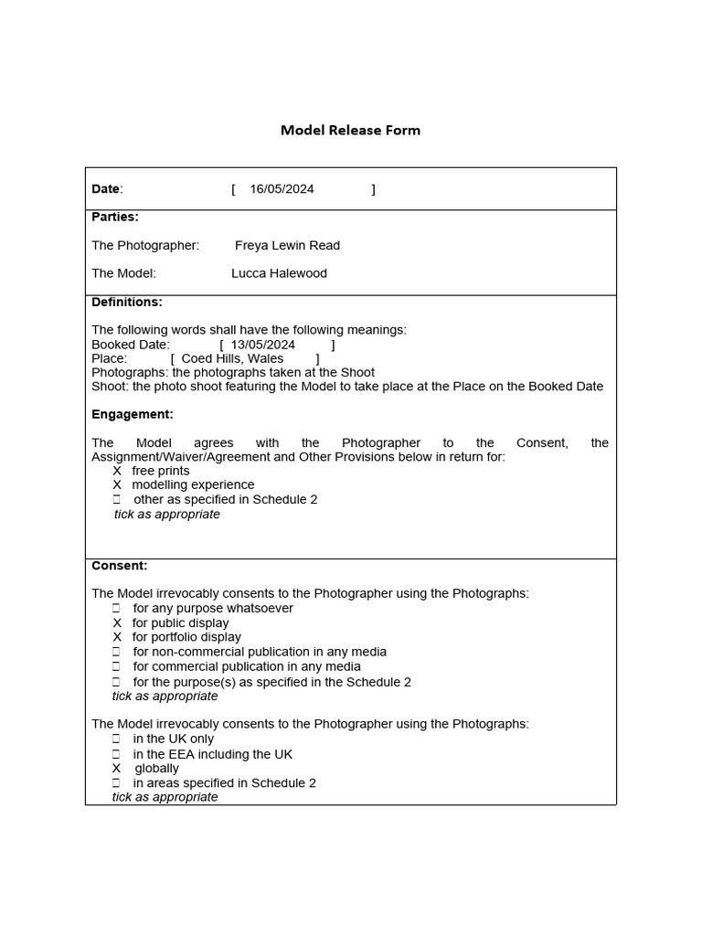 luccas model realise form coed hills shoot | PDF | Privacy | Consent