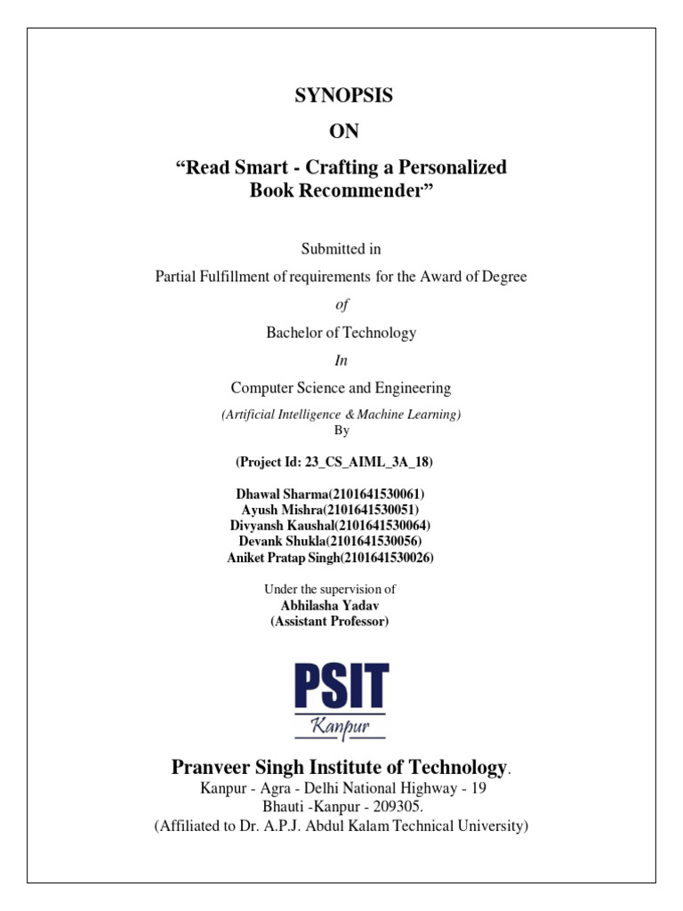 AIML_Third_year_Mini_Project_Synopsis_Format_2023_(1)[1] | PDF ...
