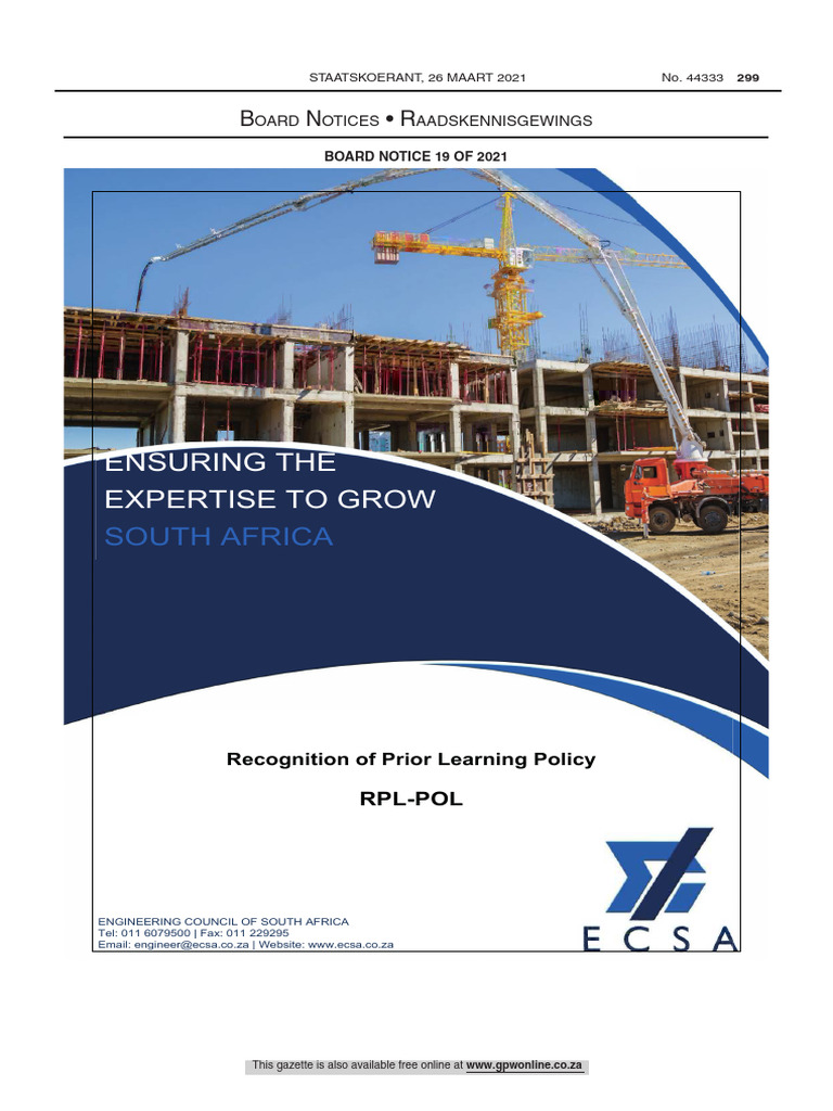 Engineering Profession Act Recognition of Prior Learning Policy RPL-POL ...