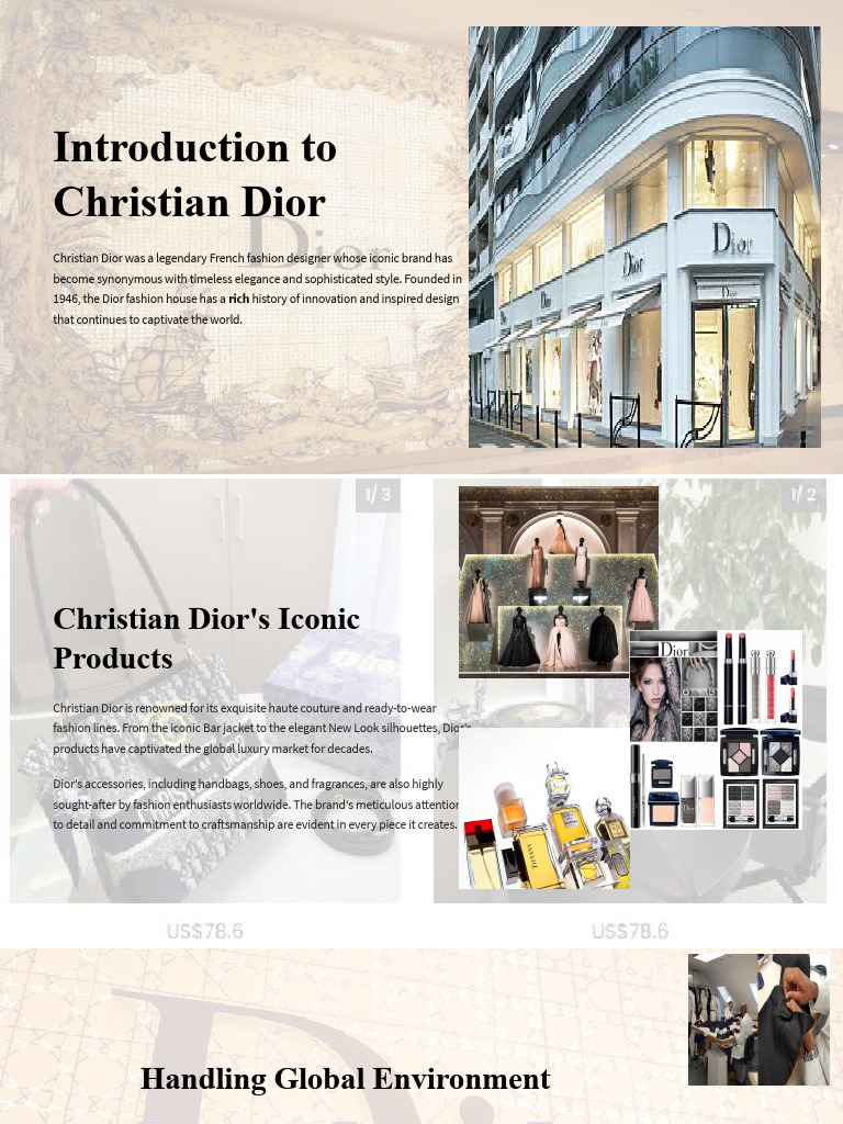 Introduction To Christian Dior | PDF | Brand | Fashion