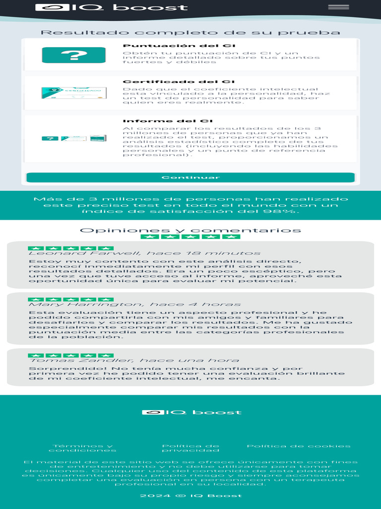 Iq Boost - Official Iq Test | PDF