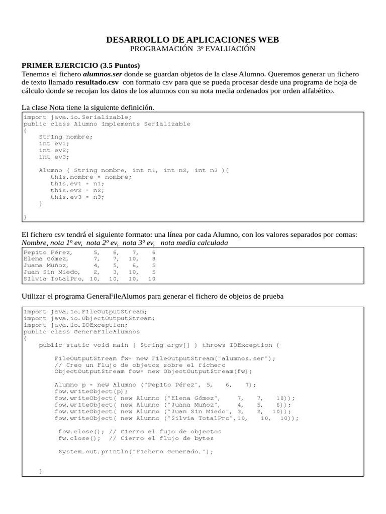 2021 Daw 3 Ev | PDF | Java (lenguaje de programación) | Datos de ... 2021 Daw 3 Ev | PDF | Java (lenguaje de programación) | Datos de ...