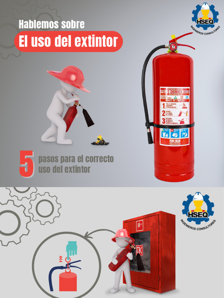 5 Pasos para El Correcto Uso Del Extintor | PDF