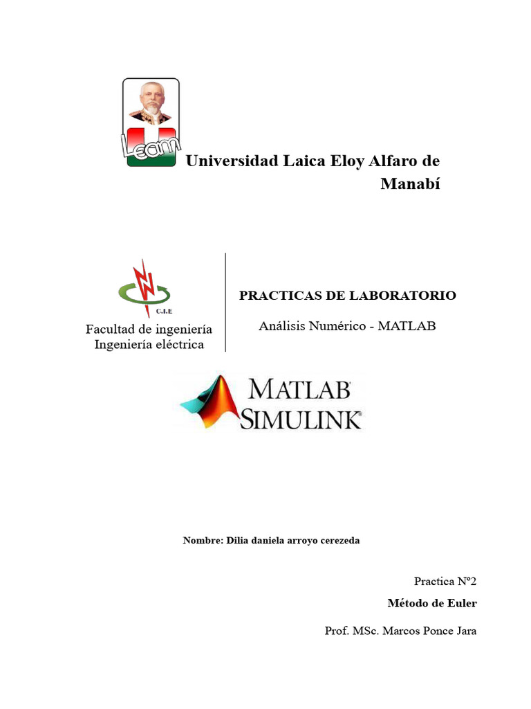 Practica Euler | PDF | Análisis numérico | Ecuaciones