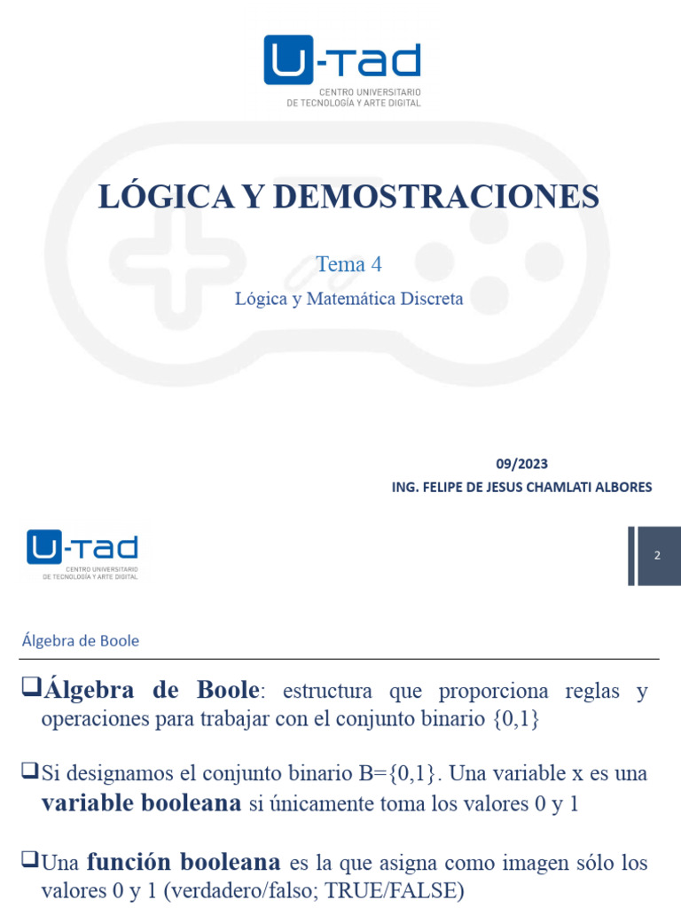 211119142458-Logica y Demostraciones. Presentacion | PDF | Álgebra de Boole | Enseñanza de ...