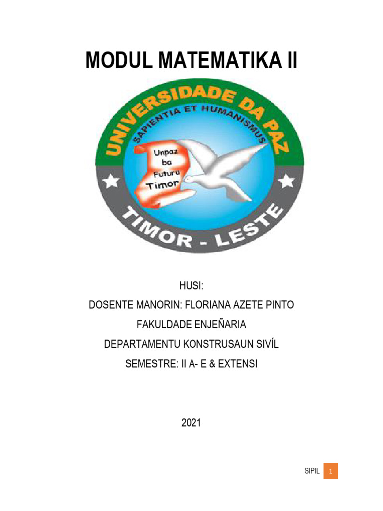 Modul Matematika Ii Sipil | PDF | Metode & Bahan Ajar Modul Matematika Ii Sipil | PDF | Metode & Bahan Ajar