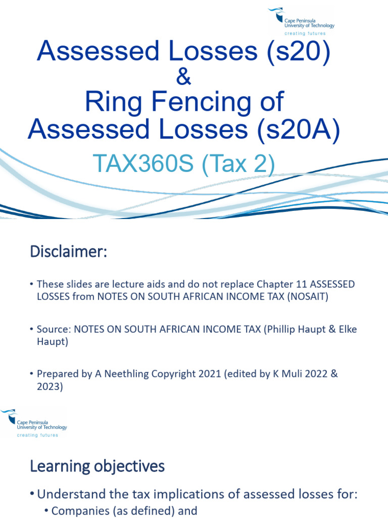 Assessed Losses - and - Ring Fencing of Assessed Losses - 2023 (Tax2 ...
