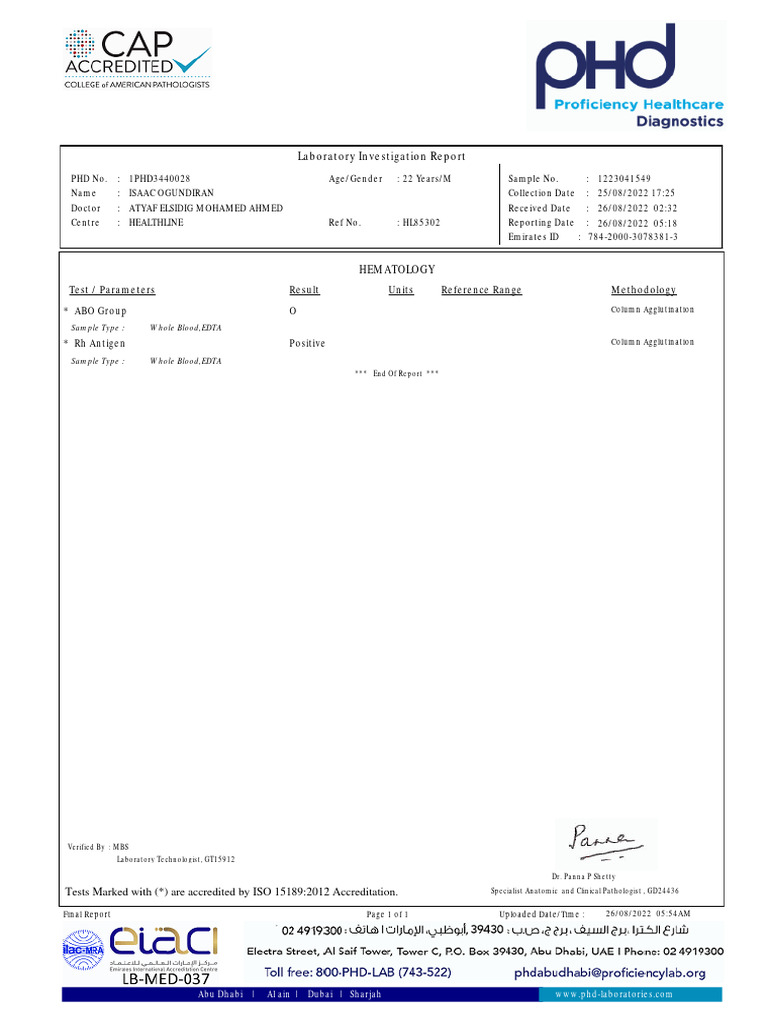 HL85302 Blood Group | PDF