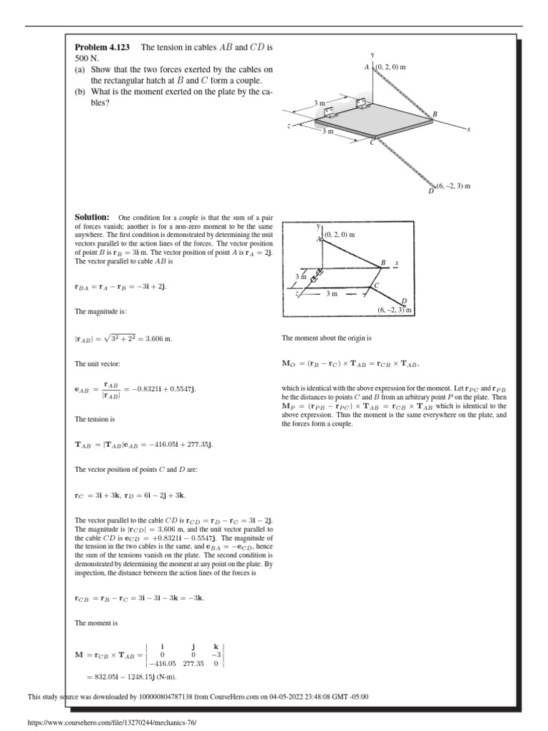 Mechanics 76 Pdf Force Euclidean Vector
