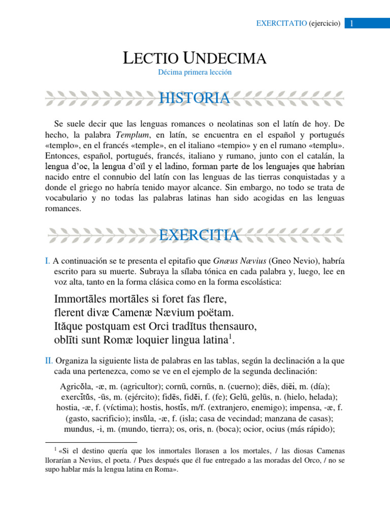 Taller de latín 11 | PDF | Predicado (Gramática) | latín