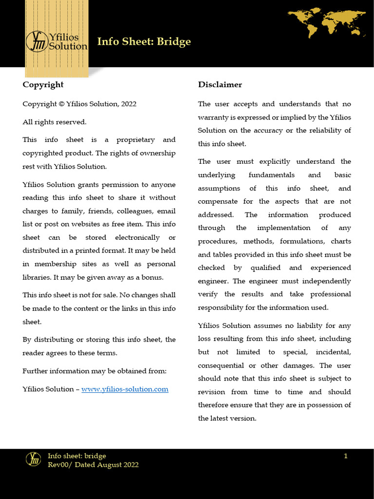 YS Bridge Info Sheet | PDF | Prestressed Concrete | Beam (Structure)