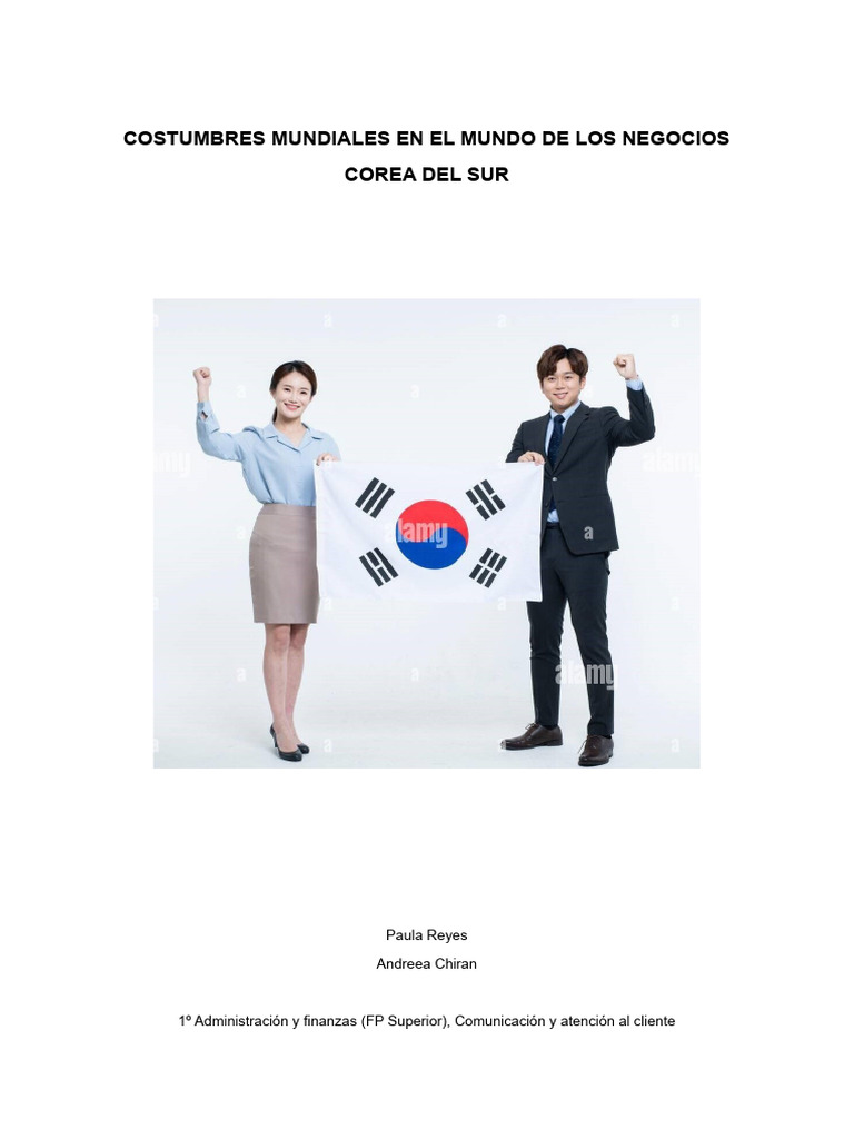 PROTOCOLO COREA DEL SUR PAULA Y ANDREEA | PDF | Corea del Sur ...